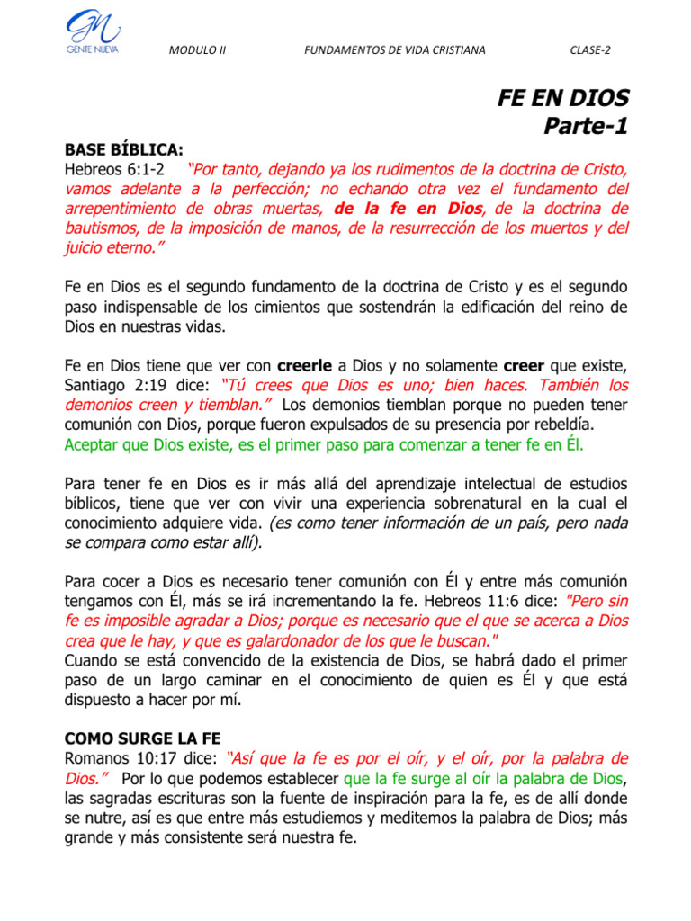 2 Fe en Dios 1 | PDF | Fe | Salvación