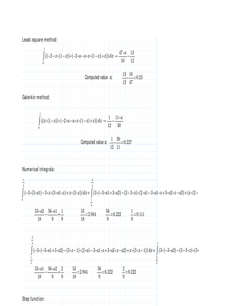 Numerical Methods: Least-Squares & Galerkin | PDF