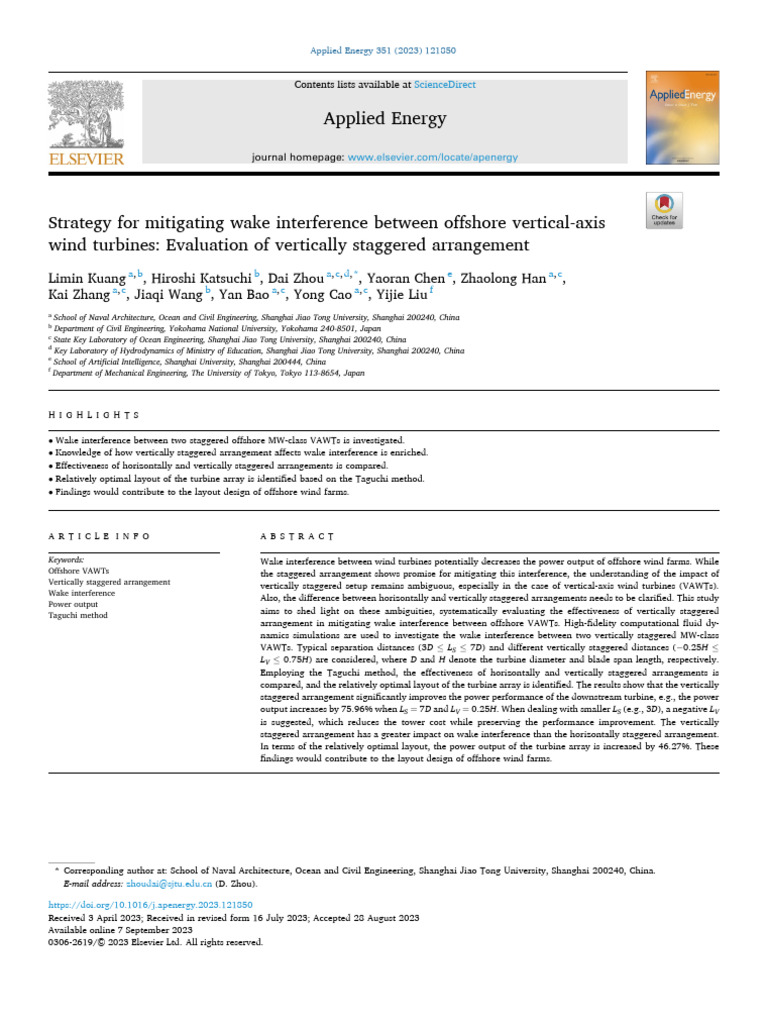 Strategy For Mitigating Wake Interference Between Offshore Vertical ...