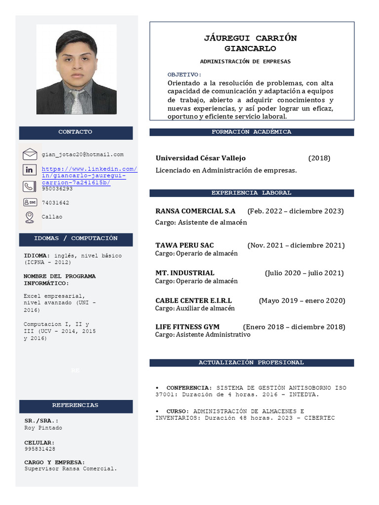 Curriculum Vitae GJC | PDF | Informática