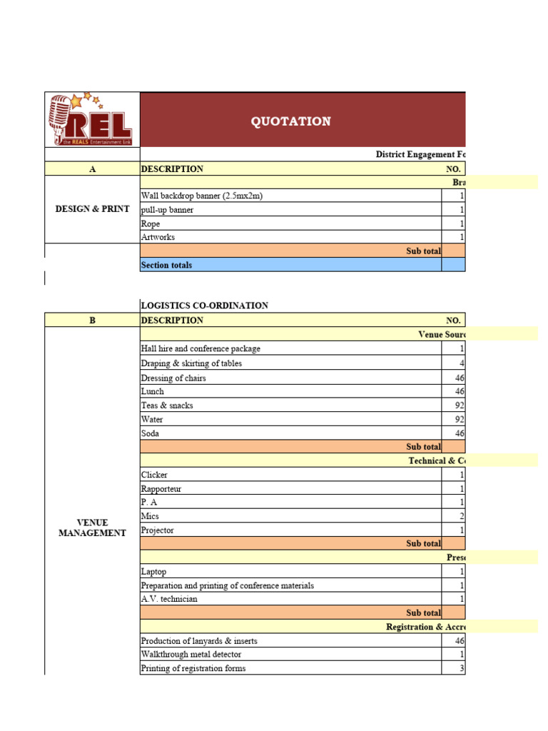 Conference Services & Workshop (Quotation) | PDF