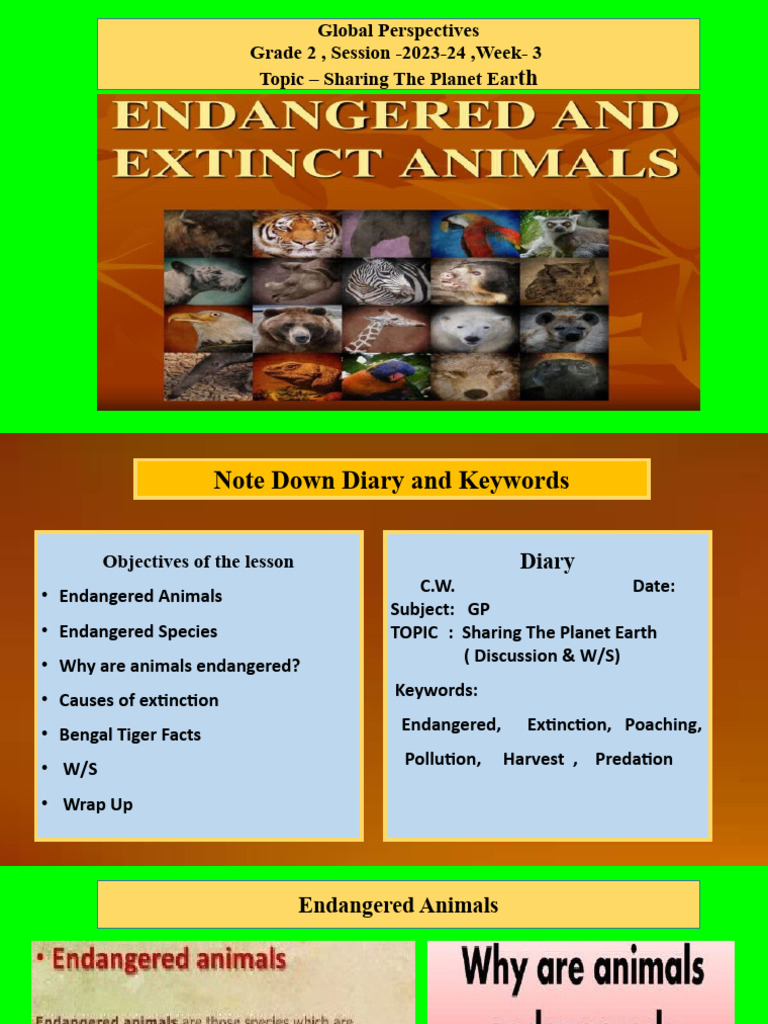 Sharing Planet Earth - PPT-2 (2023-24) - Final Term | PDF | Extinction ...