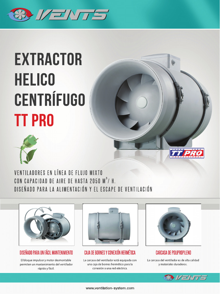 FICHAS TECNICAS Vents TT Pro CURVAS | PDF