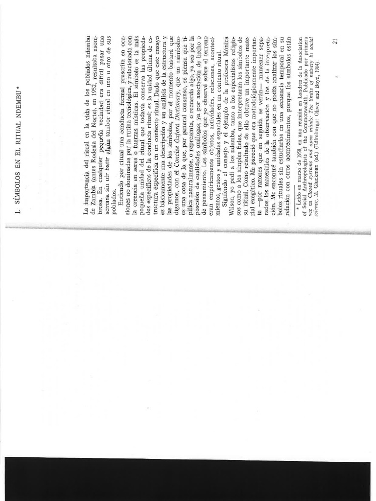 Los Simbolos en El Ritual Ndembu de Victor Turner en La Obra La Selva ...
