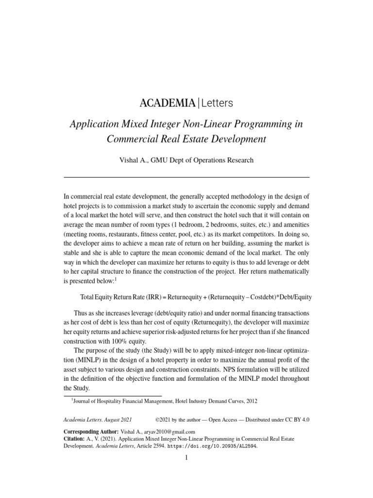 Application Mixed Integer Non Linear Pro | PDF | Mathematical Optimization | Demand