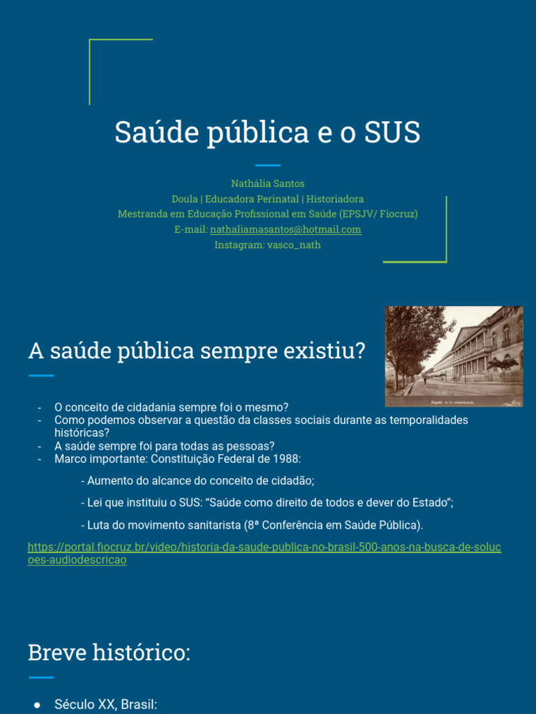Saúde pública e o SUS | PDF | Sistema de saúde