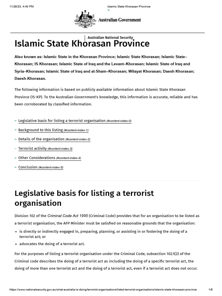 Islamic State Khorasan Province | PDF | Taliban | Afghanistan