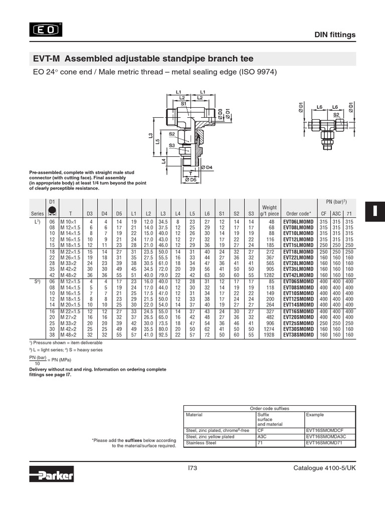 Ermeto Fittings Catalogue PDF | PDF | Metals