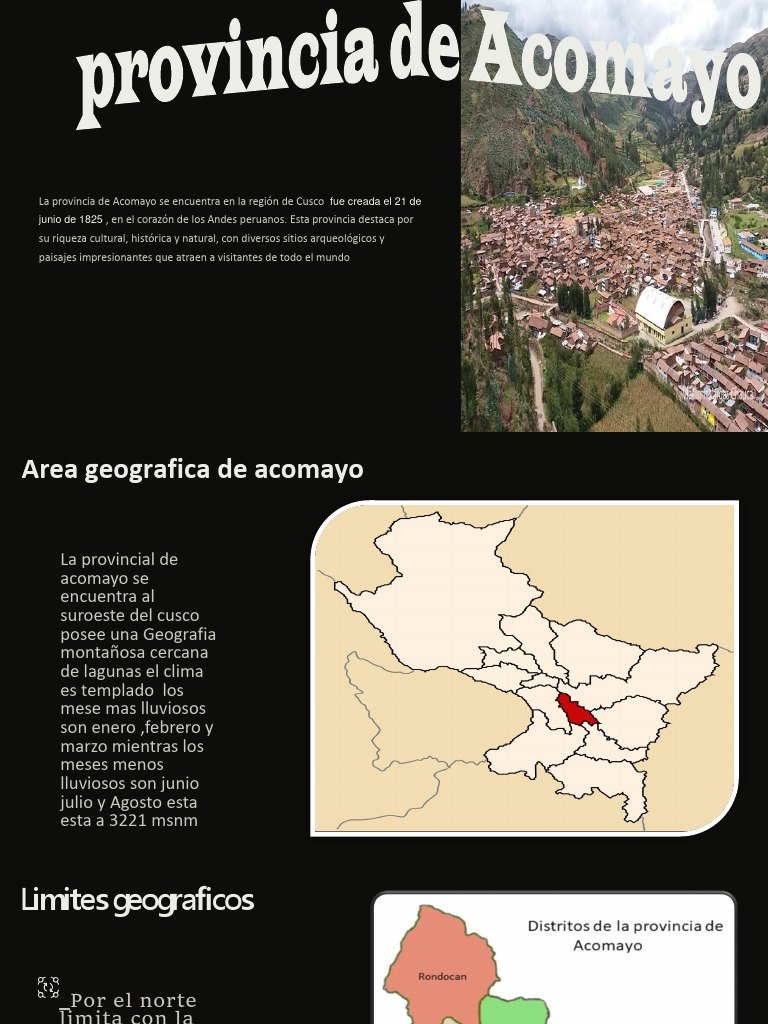 provincia de acomayo cusco Perú | PDF | Imperio Inca | Perú
