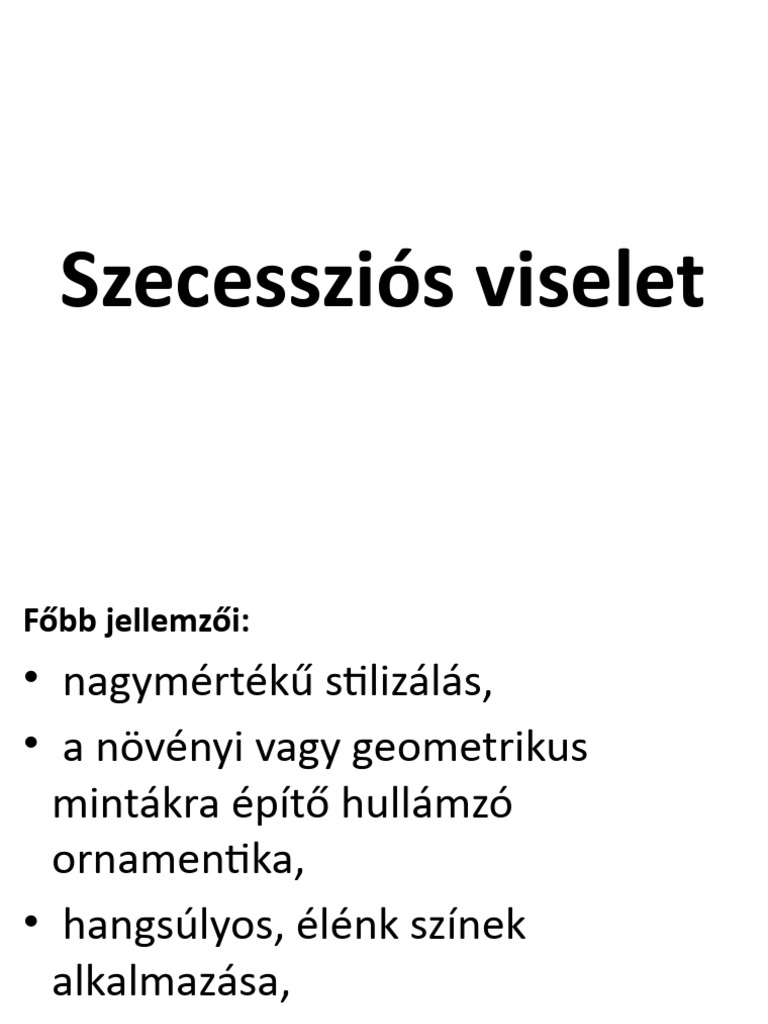 Szecessziós Viselet | PDF