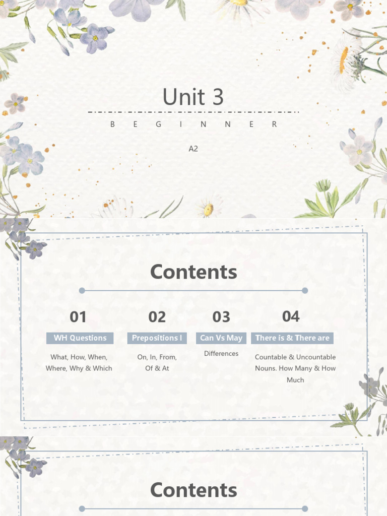 Unit 3 - Make Questions | PDF | Linguistic Morphology | Syntax