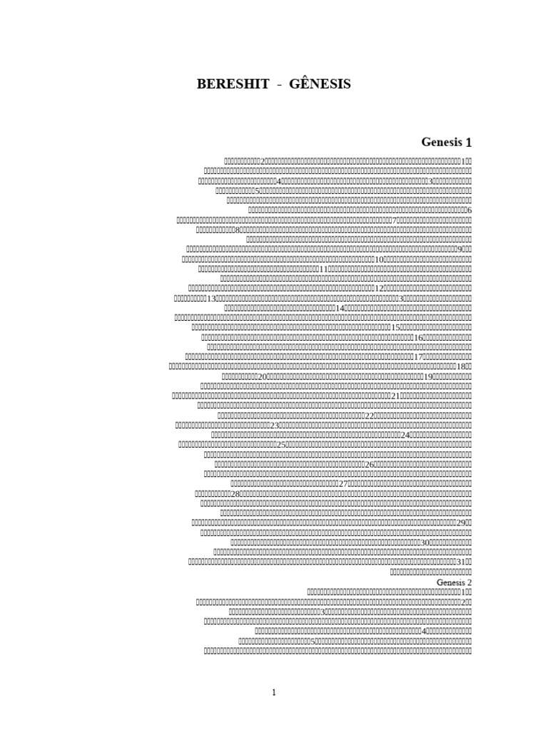 1 - Bereshit | PDF