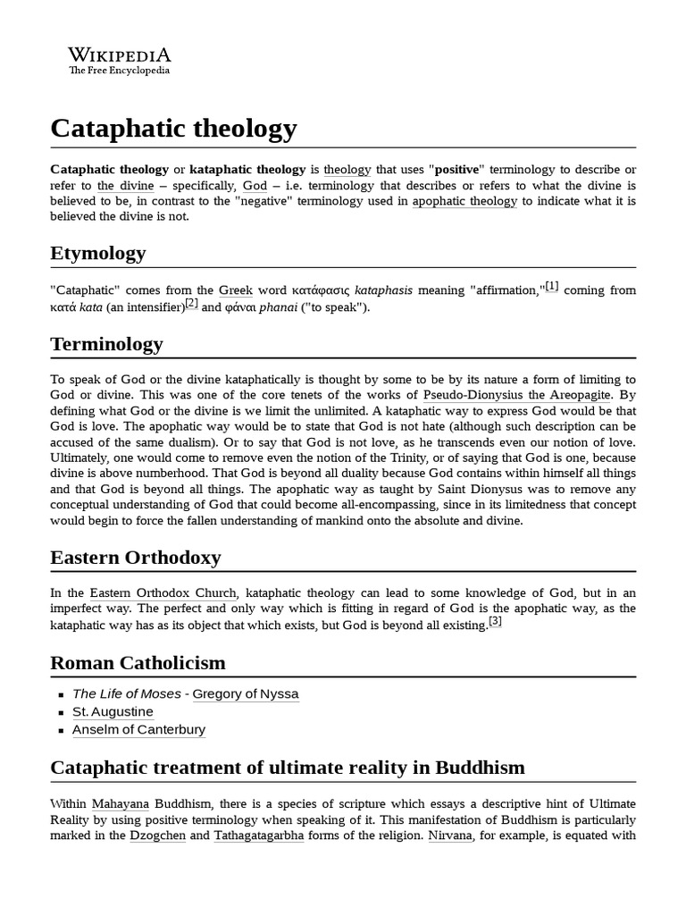 Cataphatic Theology | PDF | Indian Philosophy | Theology