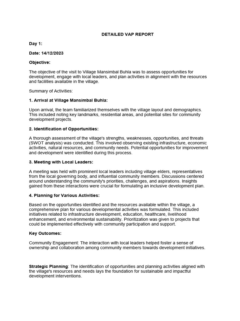 DETAILED VAP REPORT | PDF | Renewable Energy | Opioid Use Disorder