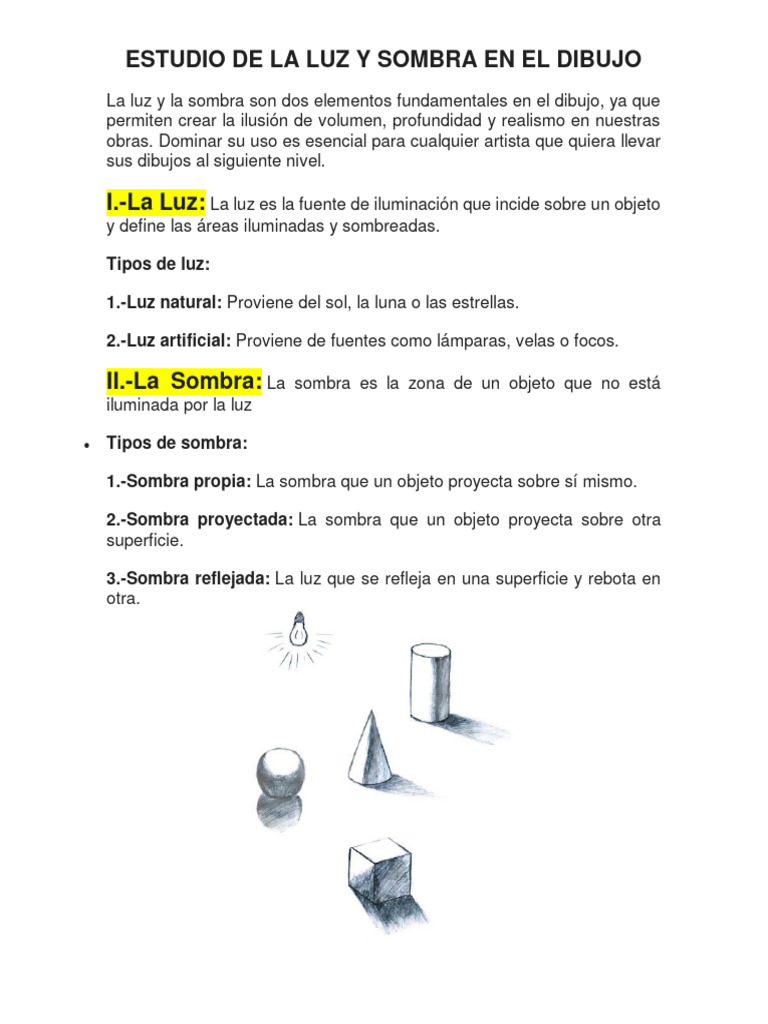 Dibujo De Luz Y Sombra La Importancia De La Luz Y La Sombra En El