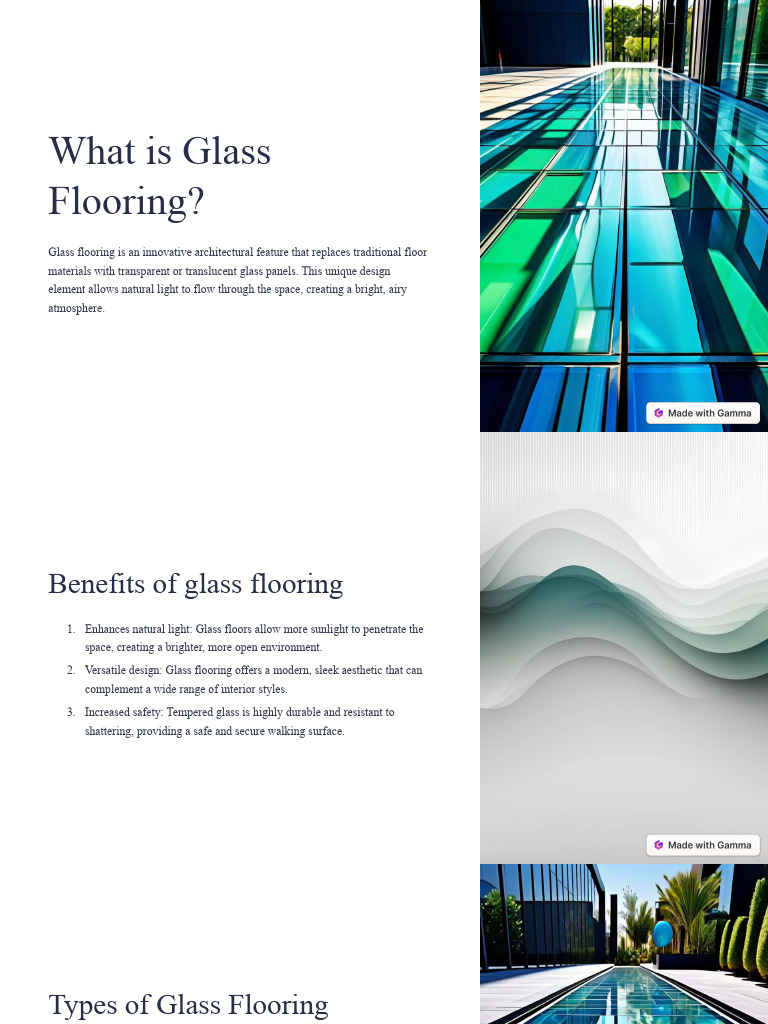 Glass Flooring: Types, Benefits, and Costs | PDF | Glasses | Flooring