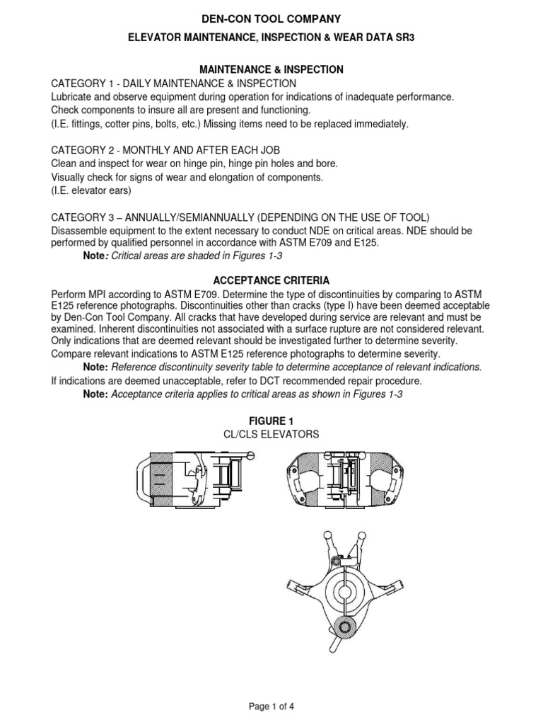 Elevator Maintenance Inspection Wear Data | PDF | Wear | Mechanical ...
