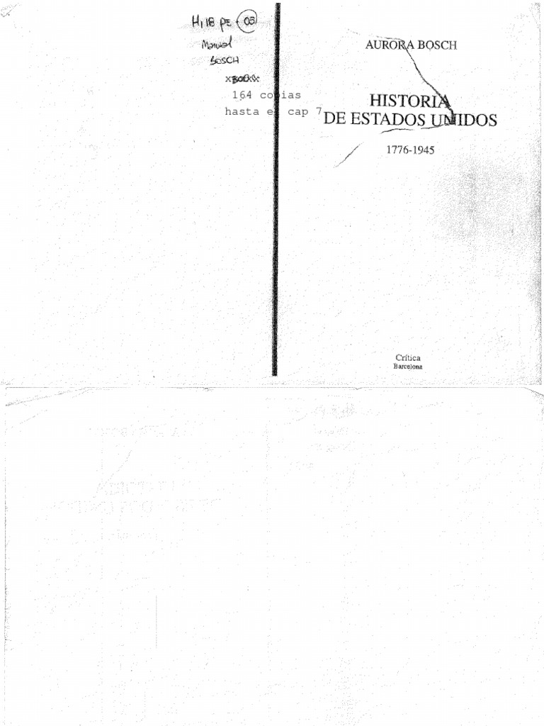 Bosch - Historia de Los Estados Unidos (1776 - 1945) | PDF