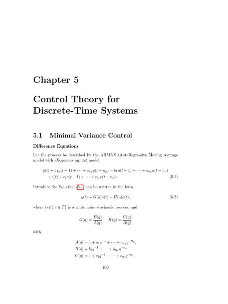 chap5_optimal_control | PDF | Applied Mathematics | Mathematics