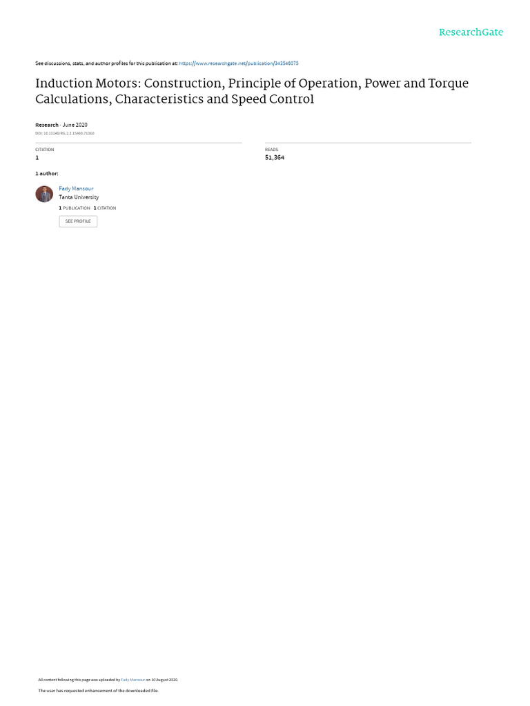 Induction Motors Pdf Electric Motor Electric Power