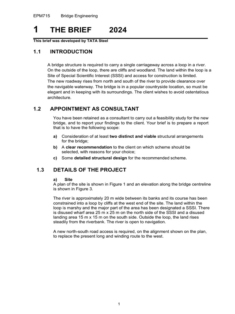 Bridge Engineering Feasibility Study | PDF | Concrete | Bridge