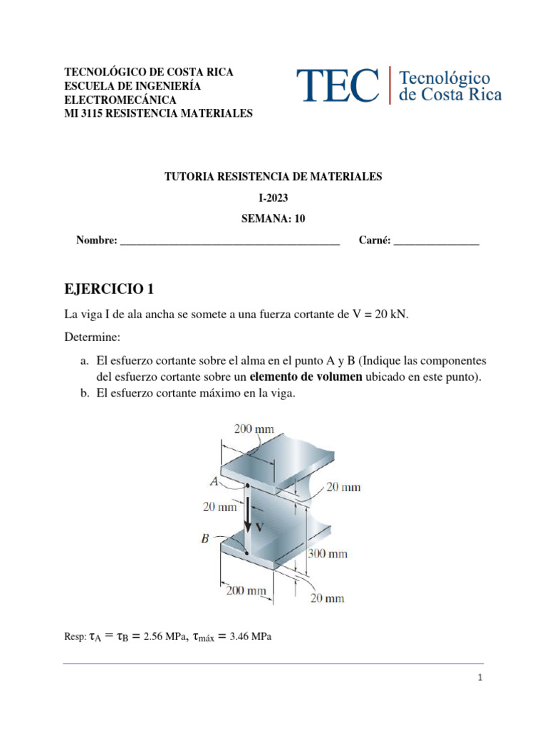 Ejercicios de Resistencia de Materiales | PDF | Ciencia y matemáticas