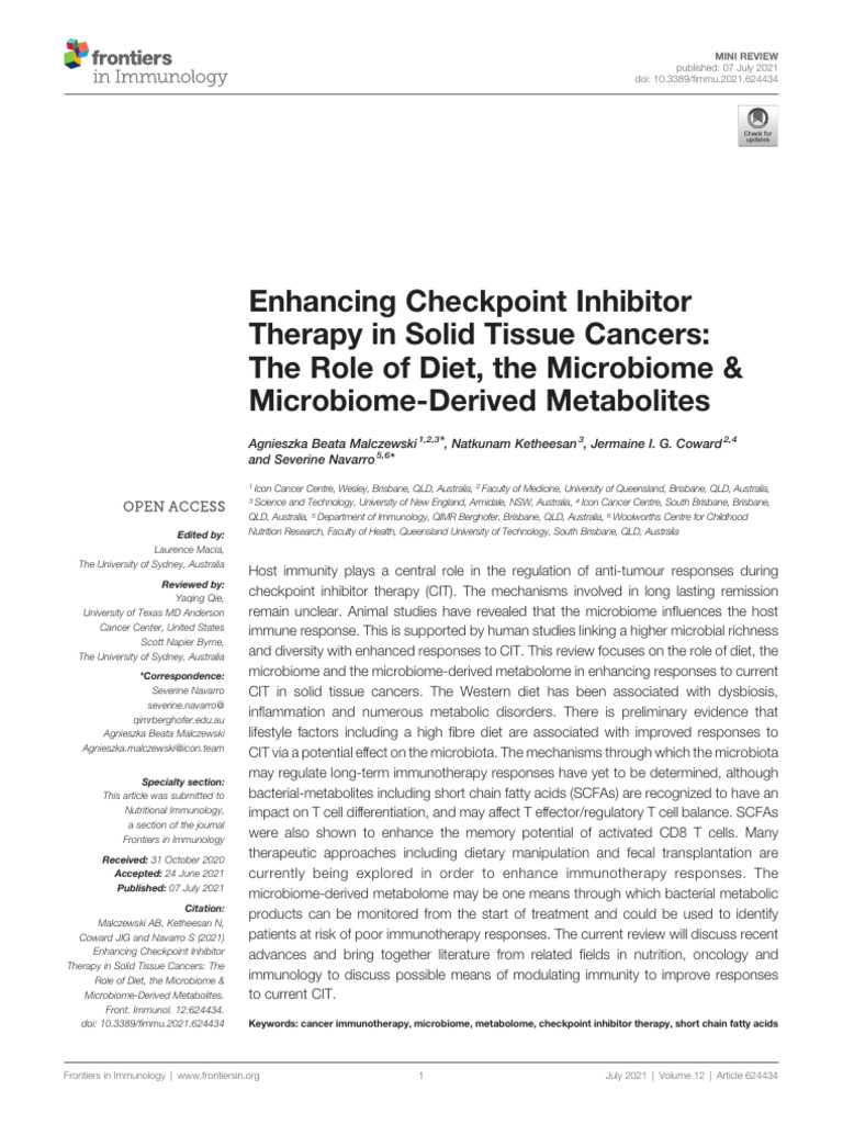 Enhancing_Checkpoint_Inhibitor_Therapy_i | PDF | Immunotherapy | T Cell