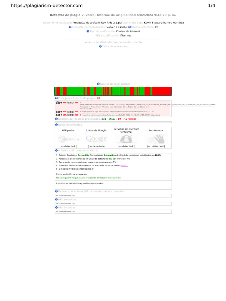 Informe de Originalidad 4.2.2024 18-32-31 - Propuesta de Artículo - Rev RPN - 2.0.PDF - HTML ...
