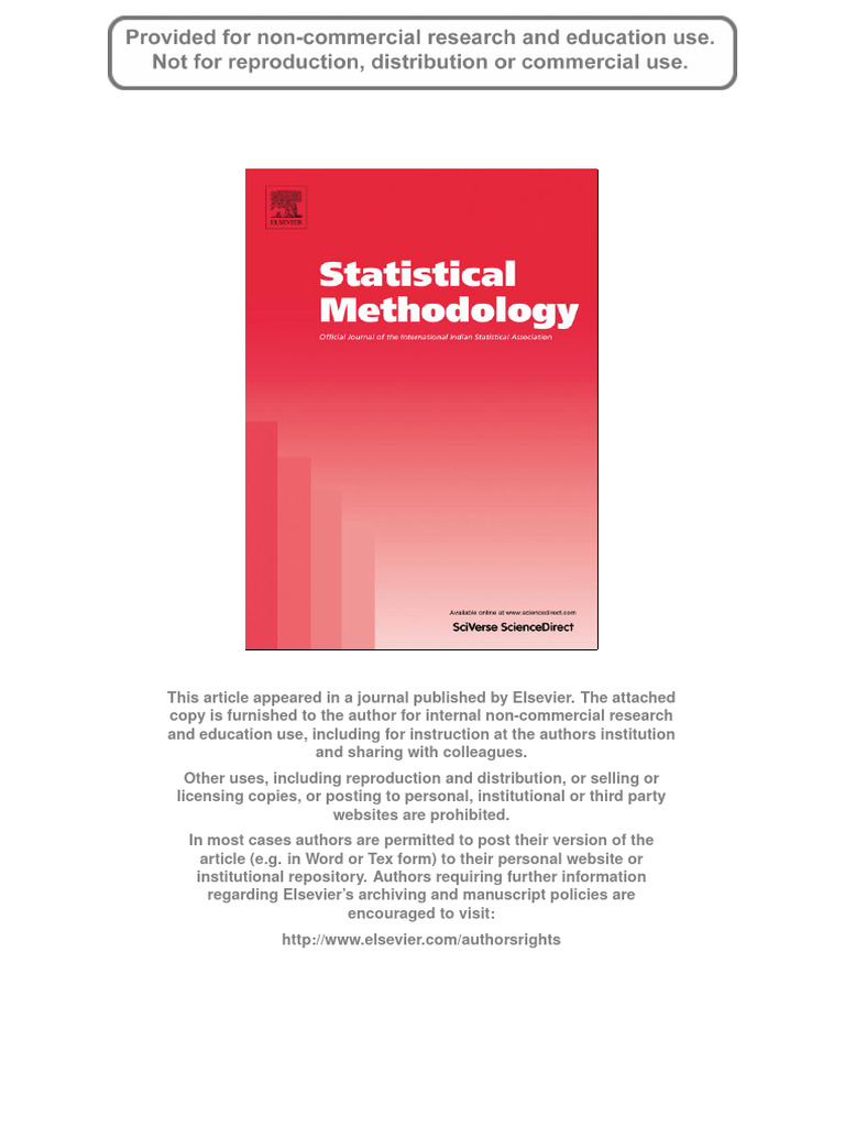 Estimation Of The Stress Strength Reliability For Pdf Statistical