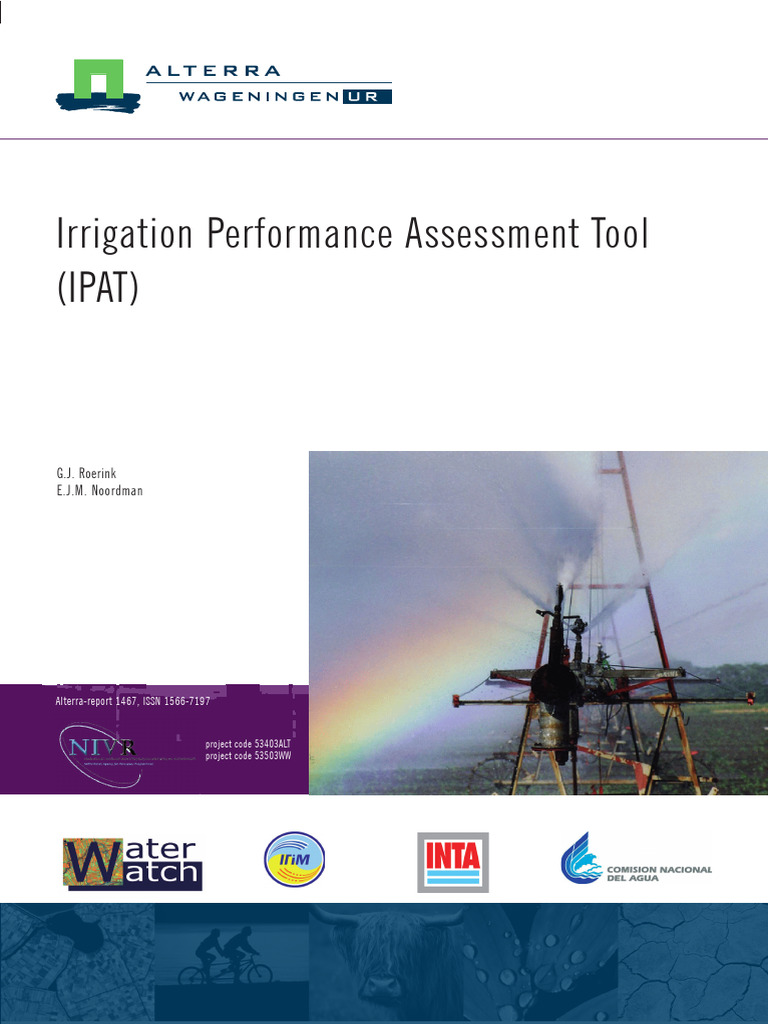 Irrigation Performance Assessment Tool Ipat-Wageningen University and ...