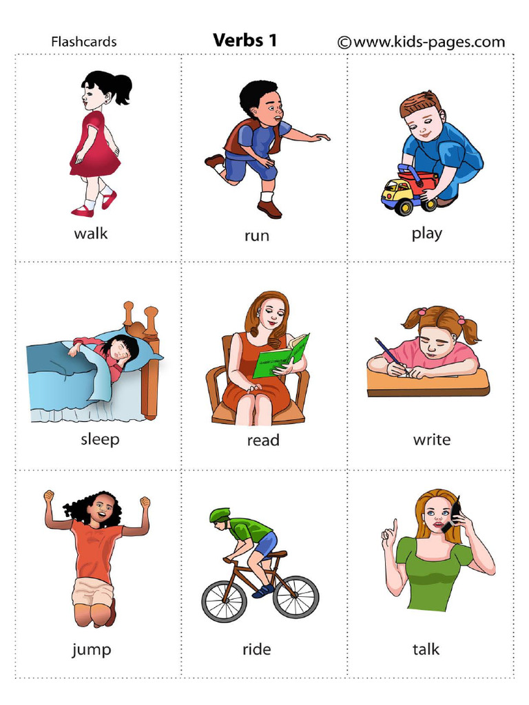 Verbs Flashcards | PDF