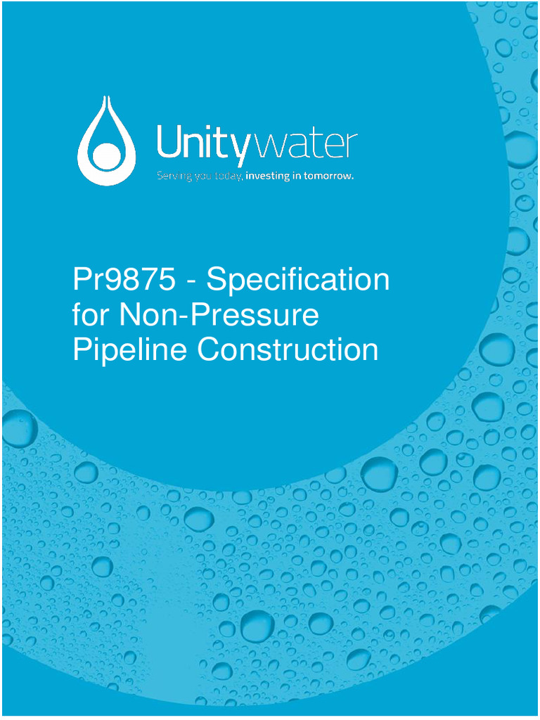 Non-Pressure Pipeline Construction Spec | PDF | Pipe (Fluid Conveyance ...