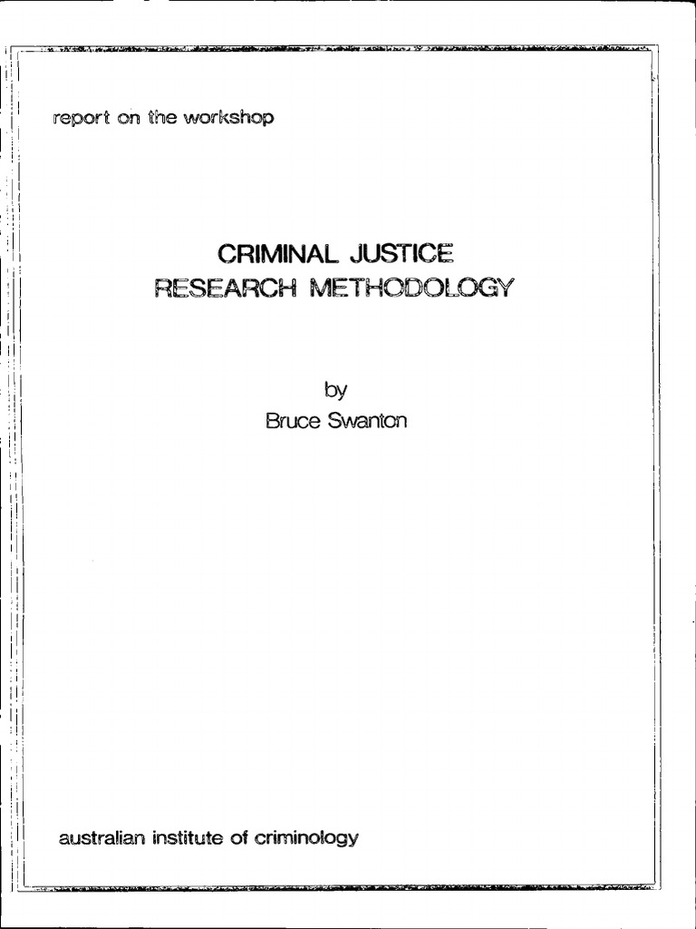 Criminal Justice Research Methodology Workshop | PDF | Decision Making ...