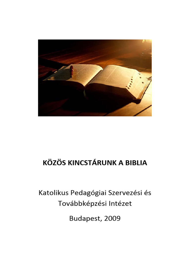 Kozos Kincstarunk A Biblia | PDF