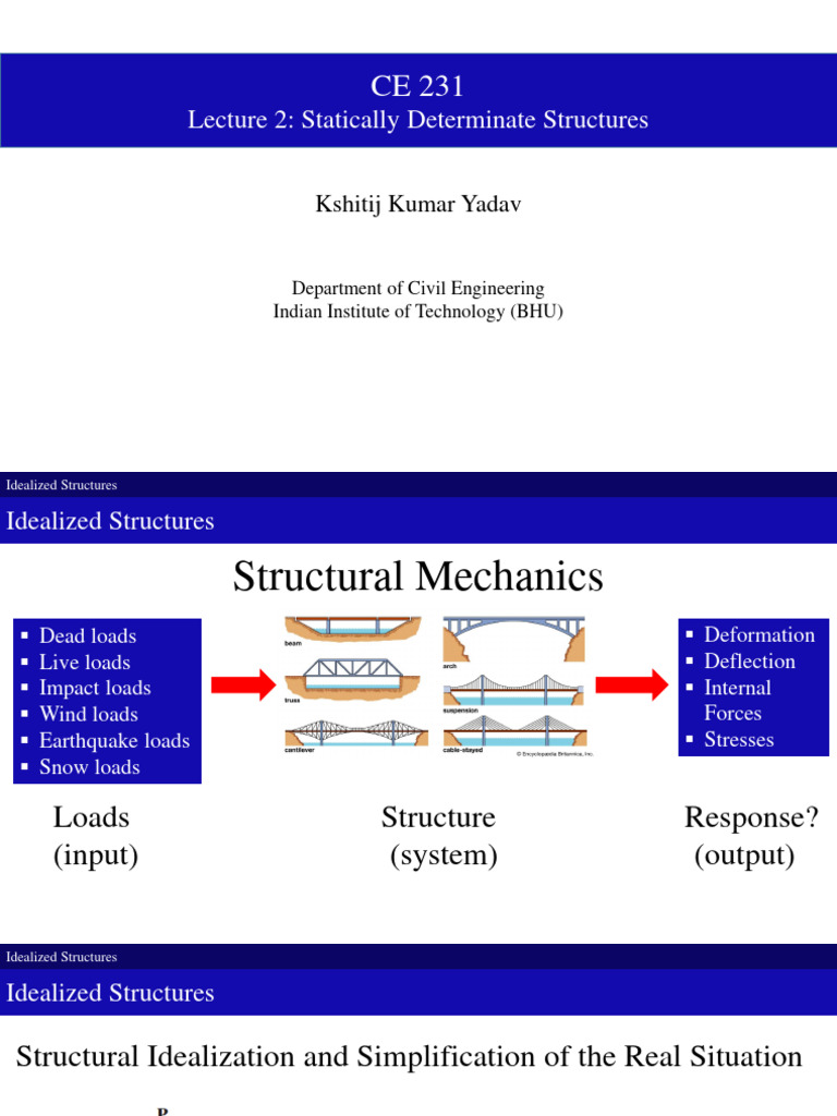 Statically Determinate Structures Overview | PDF | Structural Analysis | Structural Load