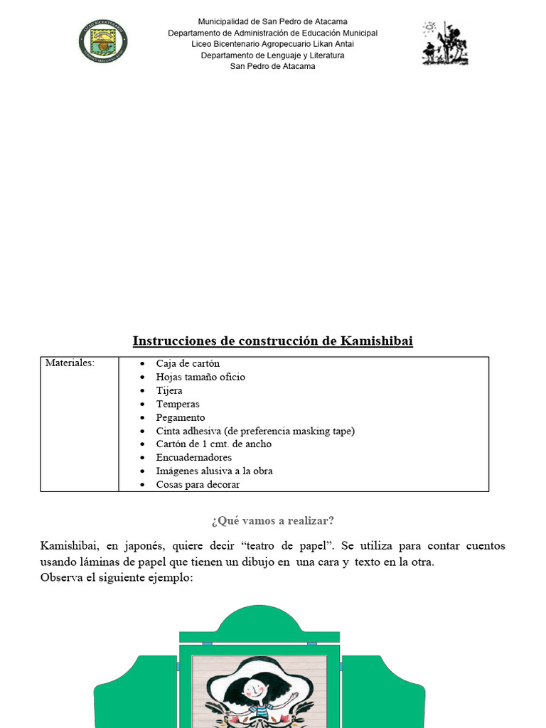 Guia n01 Segundo Trimestre Teatro Kamishibai | PDF