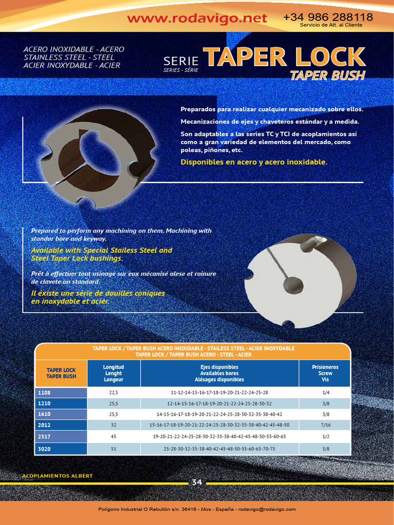 16 Taper Lock | PDF | Acero | Hierro