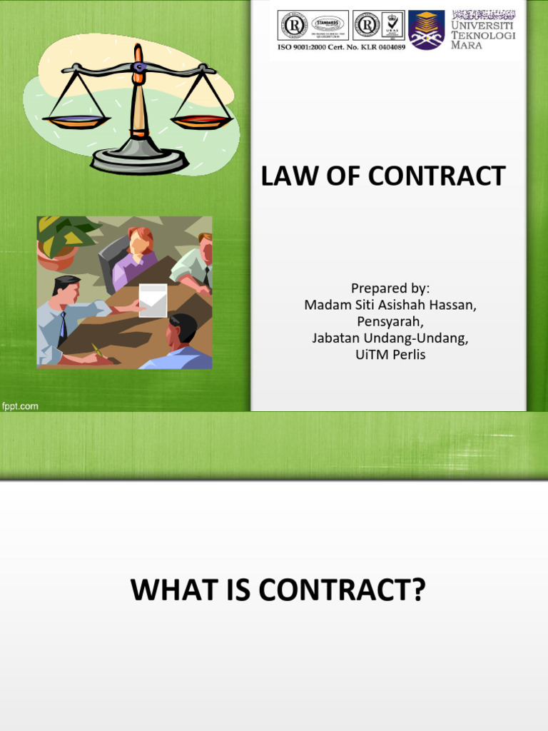 Law of Contract | PDF | Offer And Acceptance | Consideration