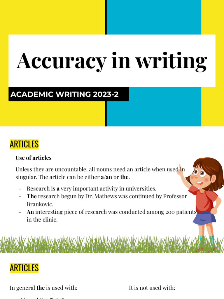 Accuracy in Writing | PDF | Preposition And Postposition | Part Of Speech