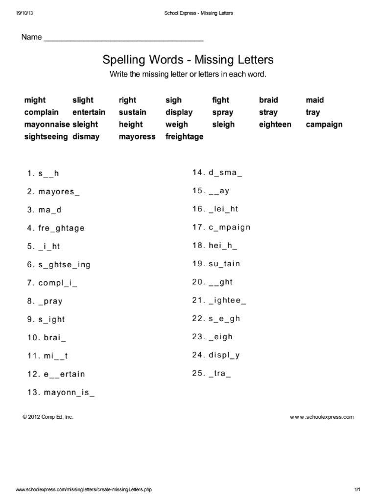 Lesson 2 - Long A & Long I Missing | PDF