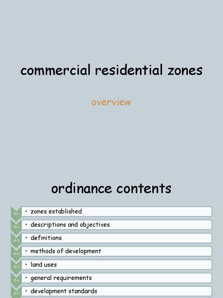 Commercial Residential Zones | PDF | Zoning | Transport