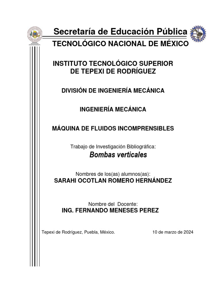 Bombas Verticales Partes | PDF | Tornillo | Turbina