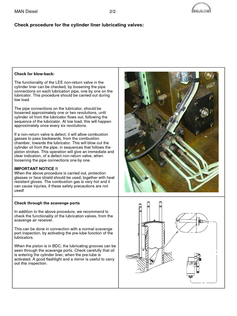 1Test procedure, cyl oil non-return valves | PDF