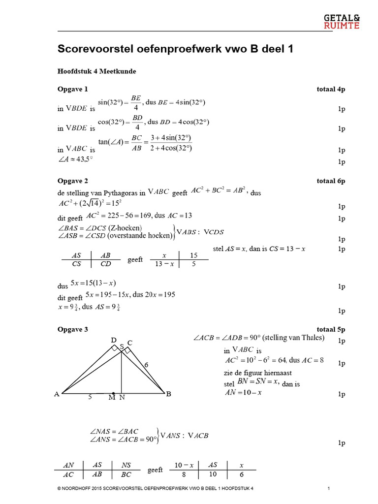 GR11 VB1 H04 Oefenproefwerk Scorevoorstel | PDF