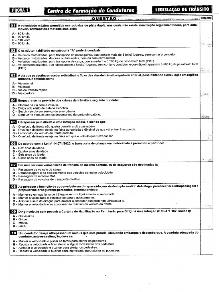 Legislacao Prova 01 | PDF