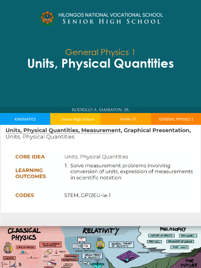 Lesson 1 Units Physical Quantities | PDF | International System Of ...