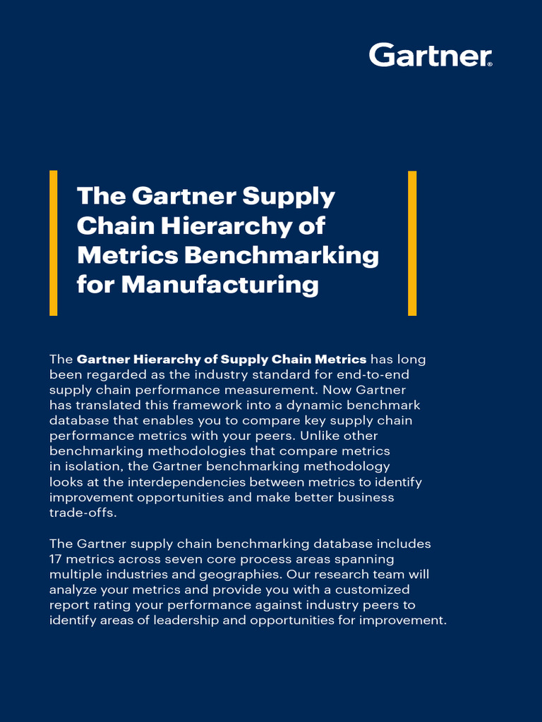 Gartner Supply Chain Metrics Benchmarking | PDF | Supply Chain ...