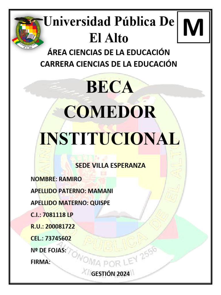 CARATULA_BECA[1] UPEA | PDF