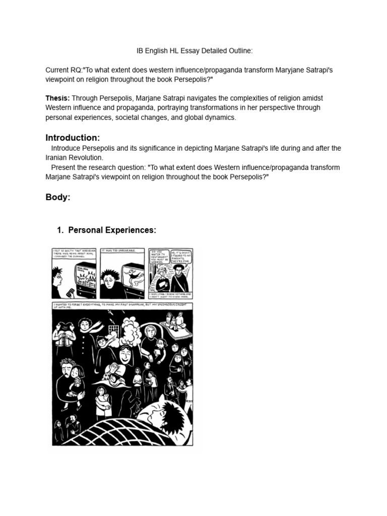 Free Copy of IB English HL Essay Detailed Outline HL Essay | PDF ...