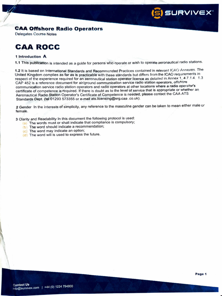 Caa Offshore Radio Op | PDF | Transponder (Aeronautics) | Human ...